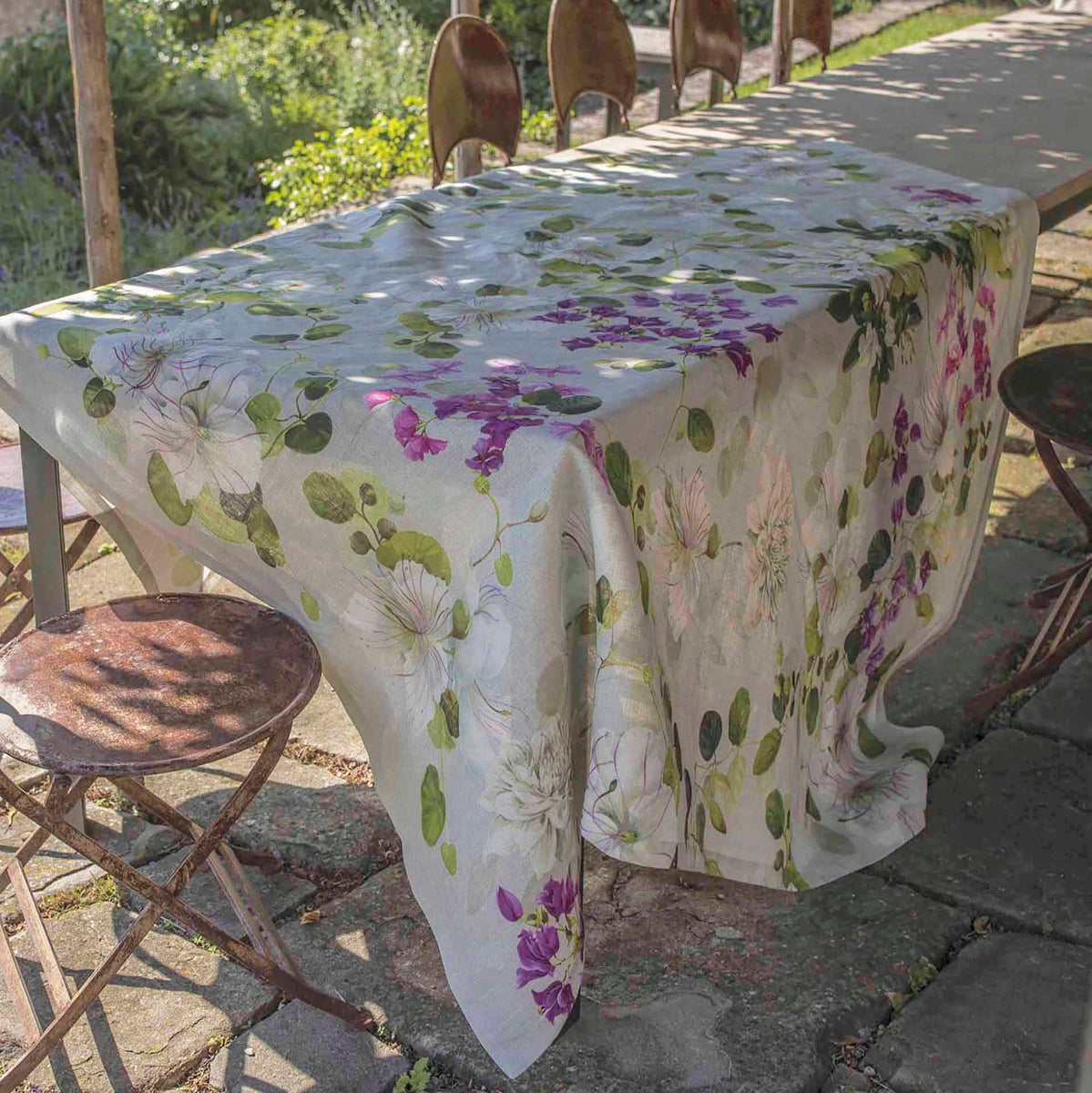 Italian Cotton Tablecloth - Floral Design – Origine Italiana